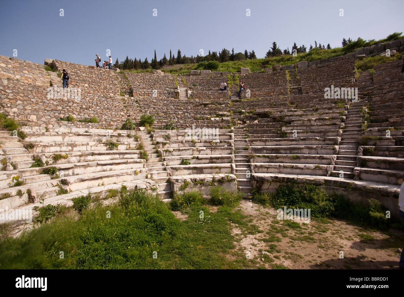 Ancient ruins of the Odeon theater in Ephesus Turkey Stock Photo - Alamy