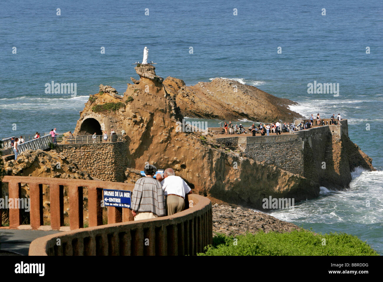 THE ROCK OF THE VIRGIN, BASQUE COUNTRY, BASQUE COAST, BIARRITZ ...