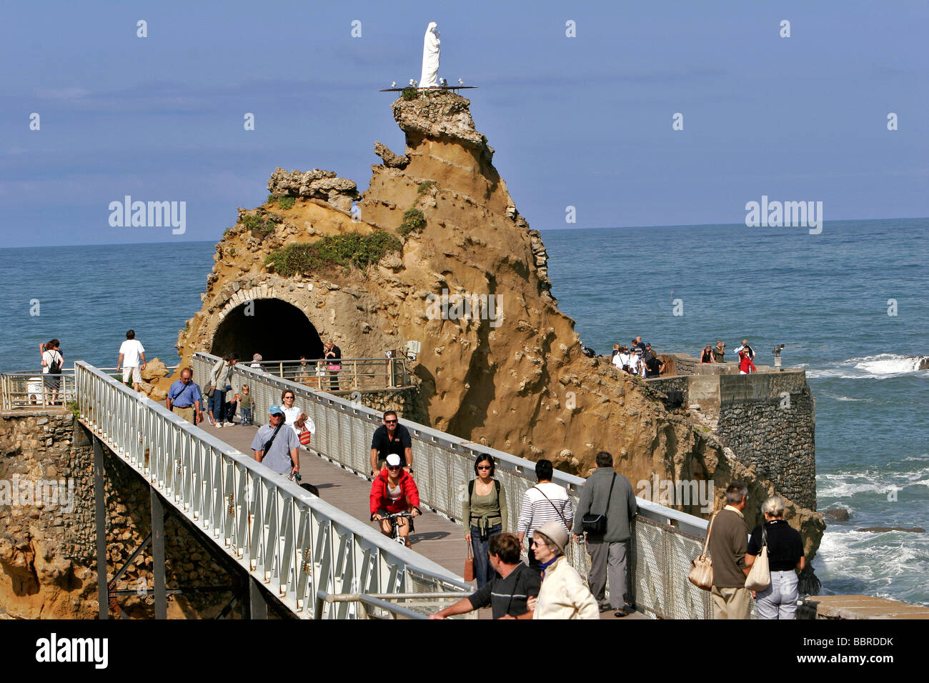 THE ROCK OF THE VIRGIN, BASQUE COUNTRY, BASQUE COAST, BIARRITZ ...