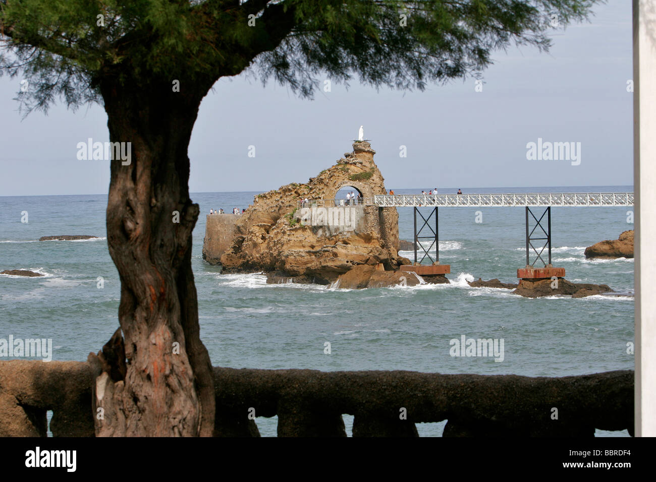 THE ROCK OF THE VIRGIN, BASQUE COUNTRY, BASQUE COAST, BIARRITZ ...