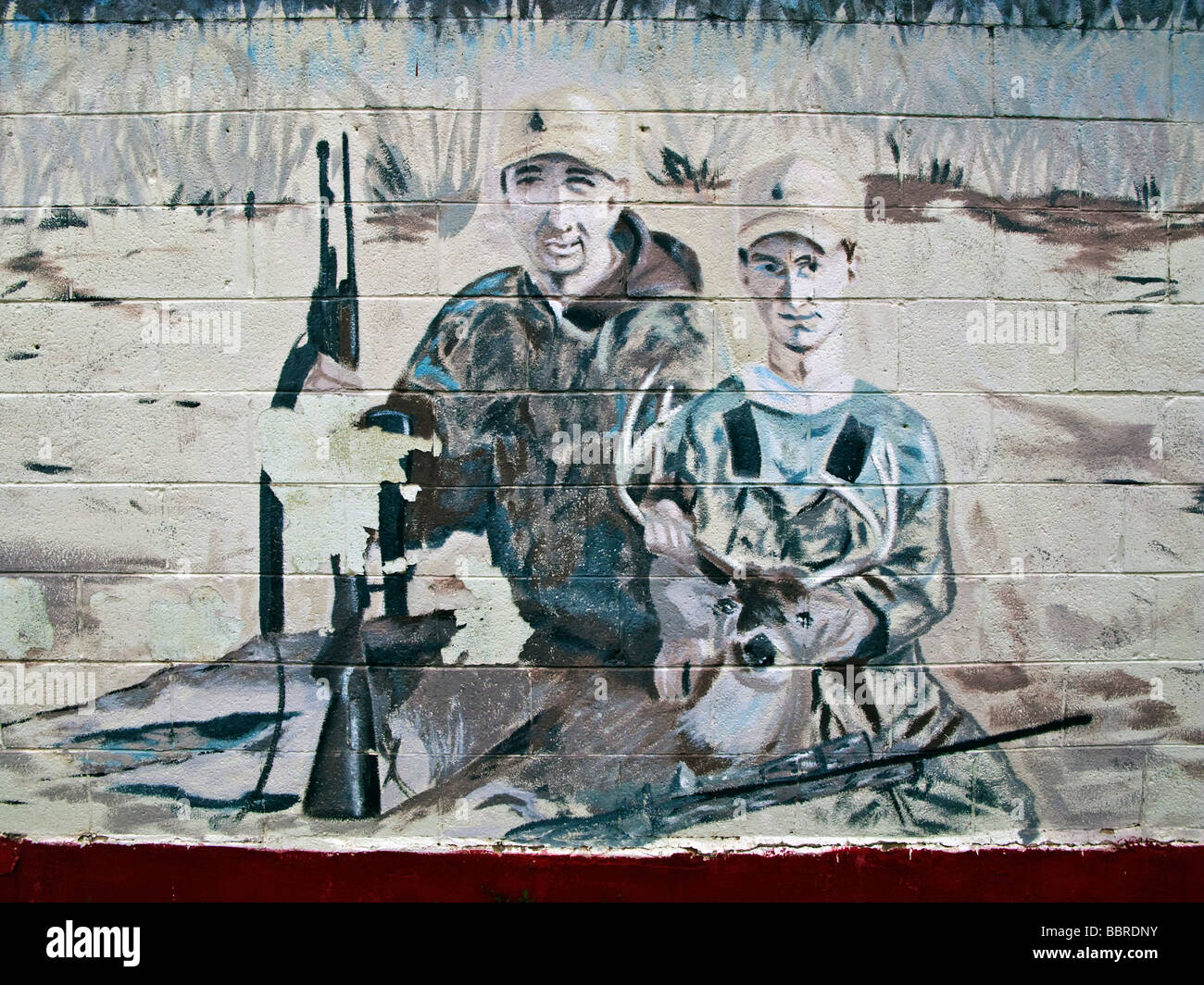 Hunting Mural, USA Stock Photo - Alamy