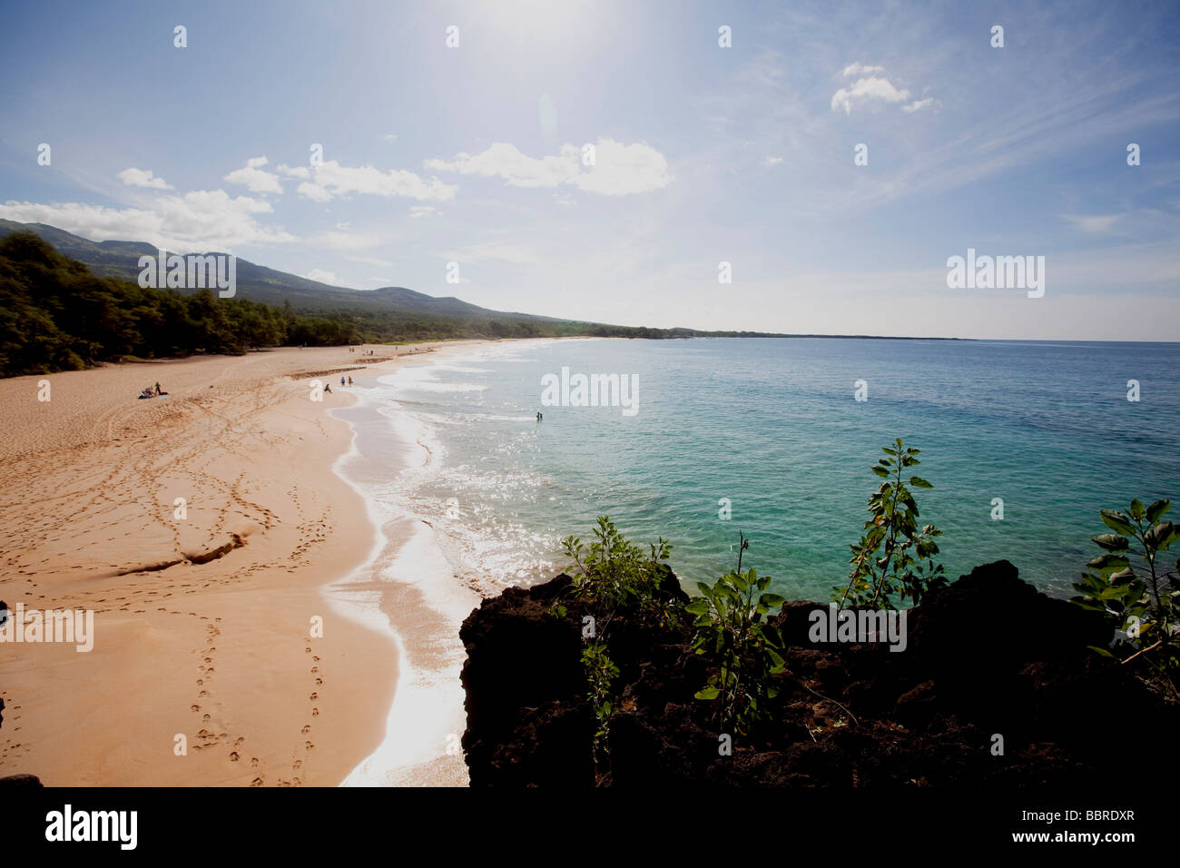 Makena Beach Oneloa Big Beach Maui Hawaii Stock Photo - Alamy