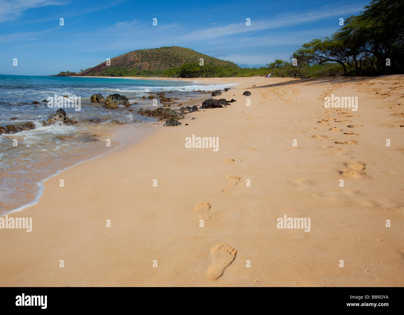 Makena Beach Oneloa Big Beach Maui Hawaii Stock Photo - Alamy