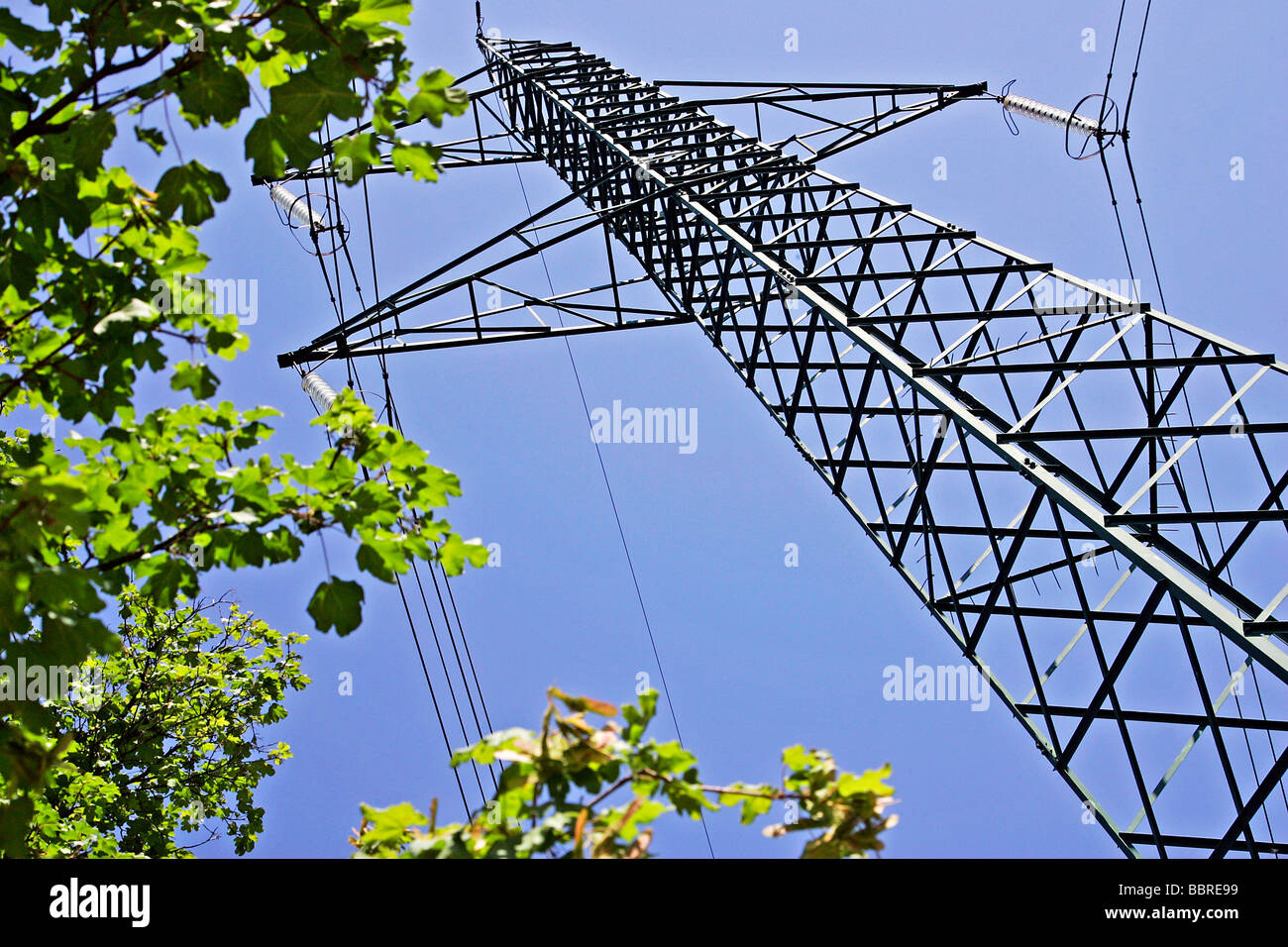 ELECTRIC PYLON FOR HIGH TENSION WIRES, ITALY, EUROPE Stock Photo - Alamy