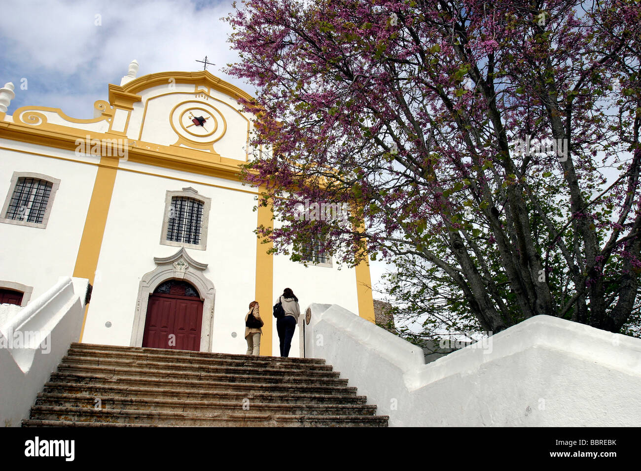 FACADE OF THE CHURCH OF SANTAGIO DO CACEM, PORTUGAL Stock Photo - Alamy