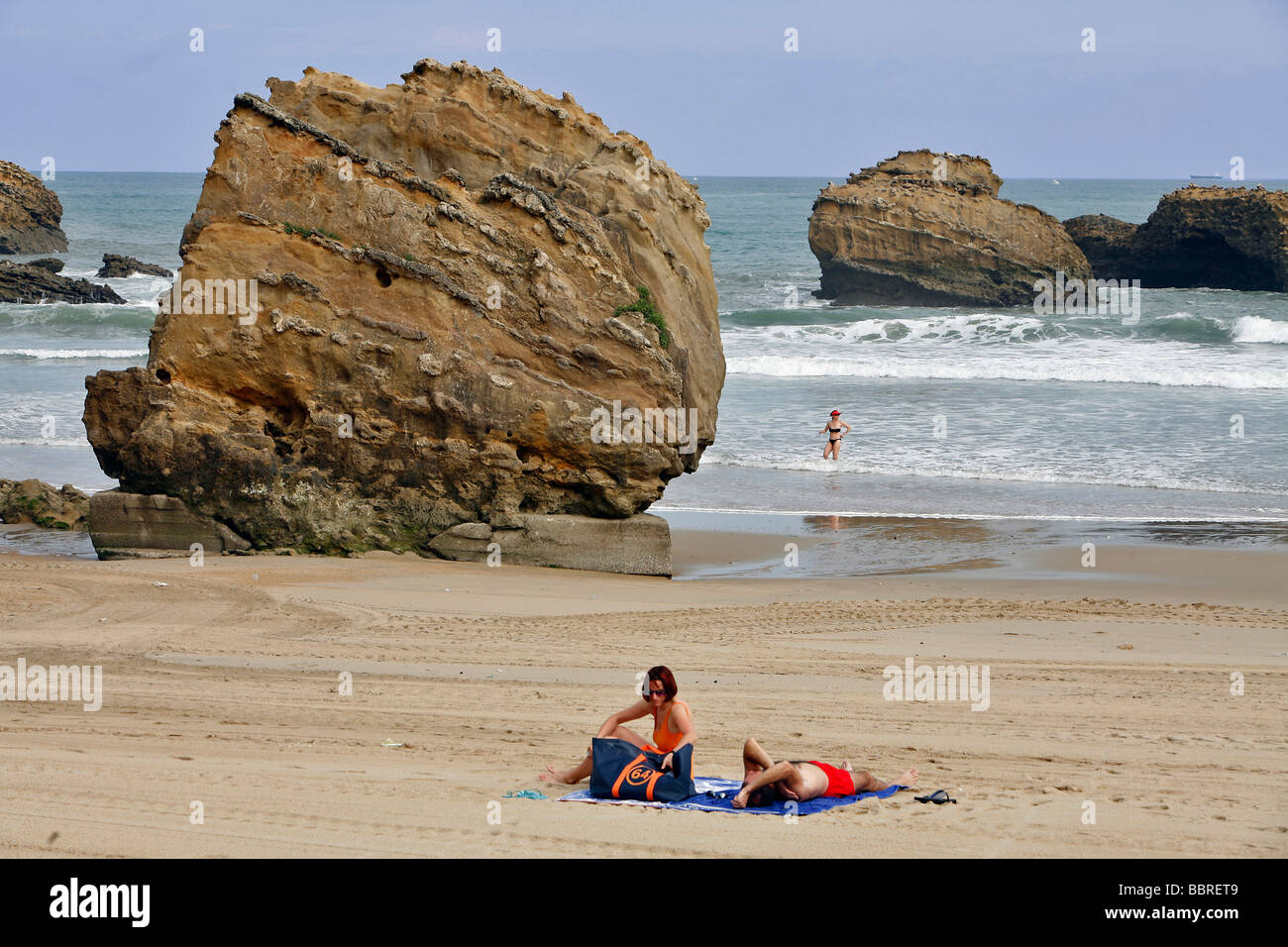 GRANDE PLAGE BEACH, BIARRITZ, PYRENEES ATLANTIQUES, (64), FRANCE ...