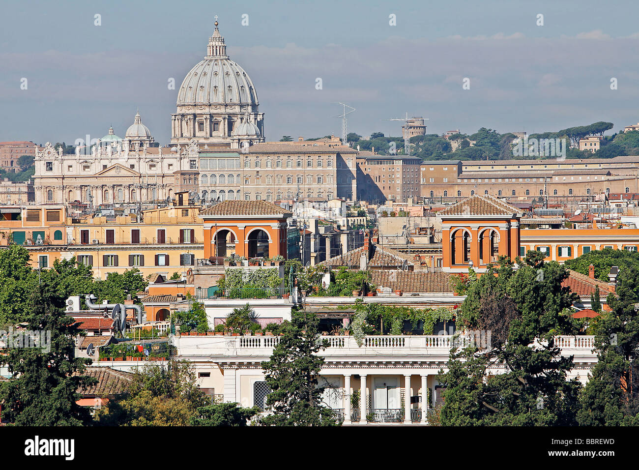 SAINT PETER'S BASILICA SEEN FROM THE PINCIO, ROME Stock Photo - Alamy