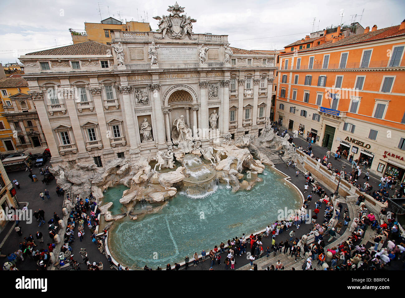 Trevi fountain aerial hi-res stock photography and images - Alamy