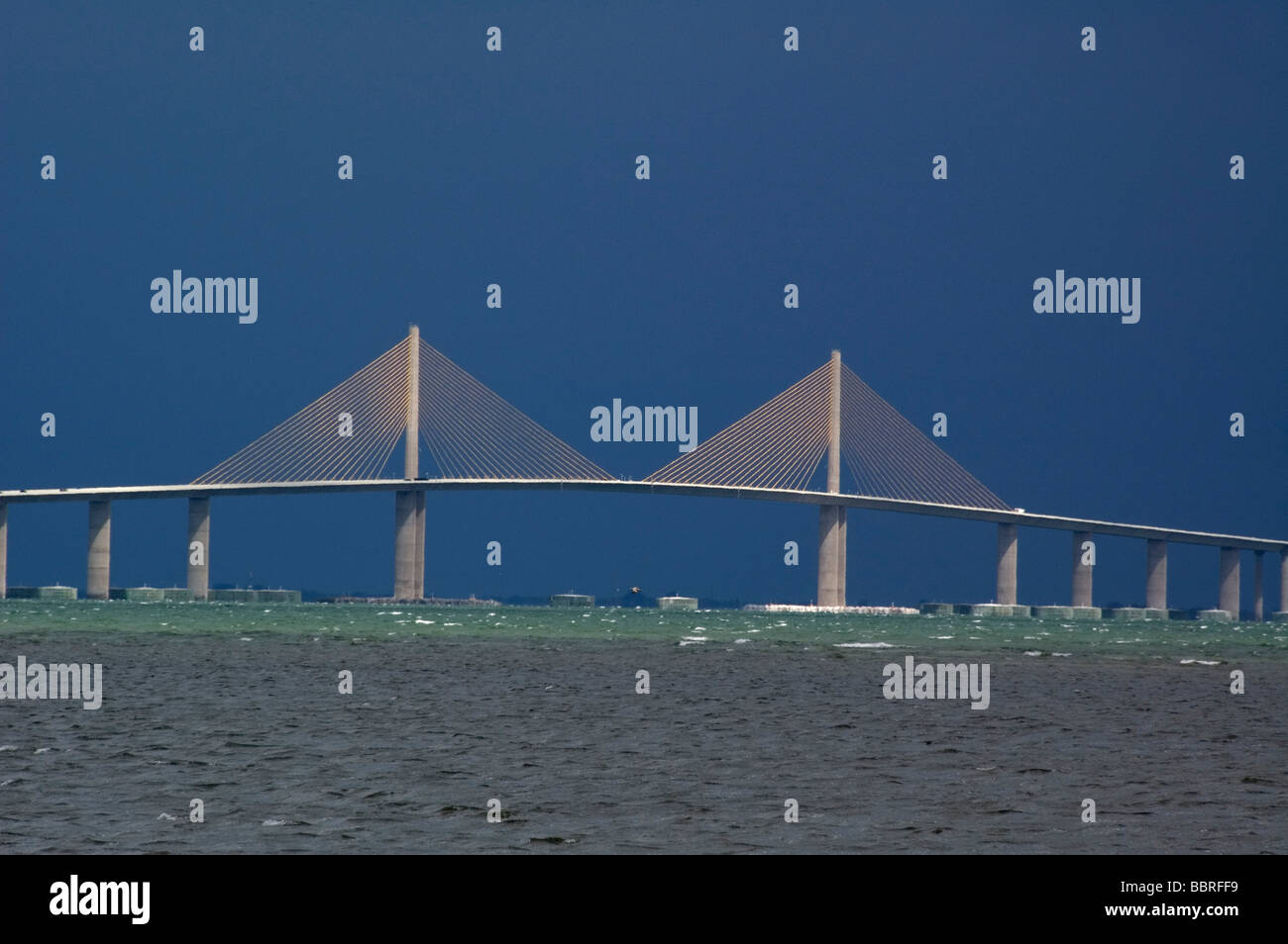 Sunshine Skyway Bridge Spanning Tampa Bay Florida USA Stock Photo - Alamy