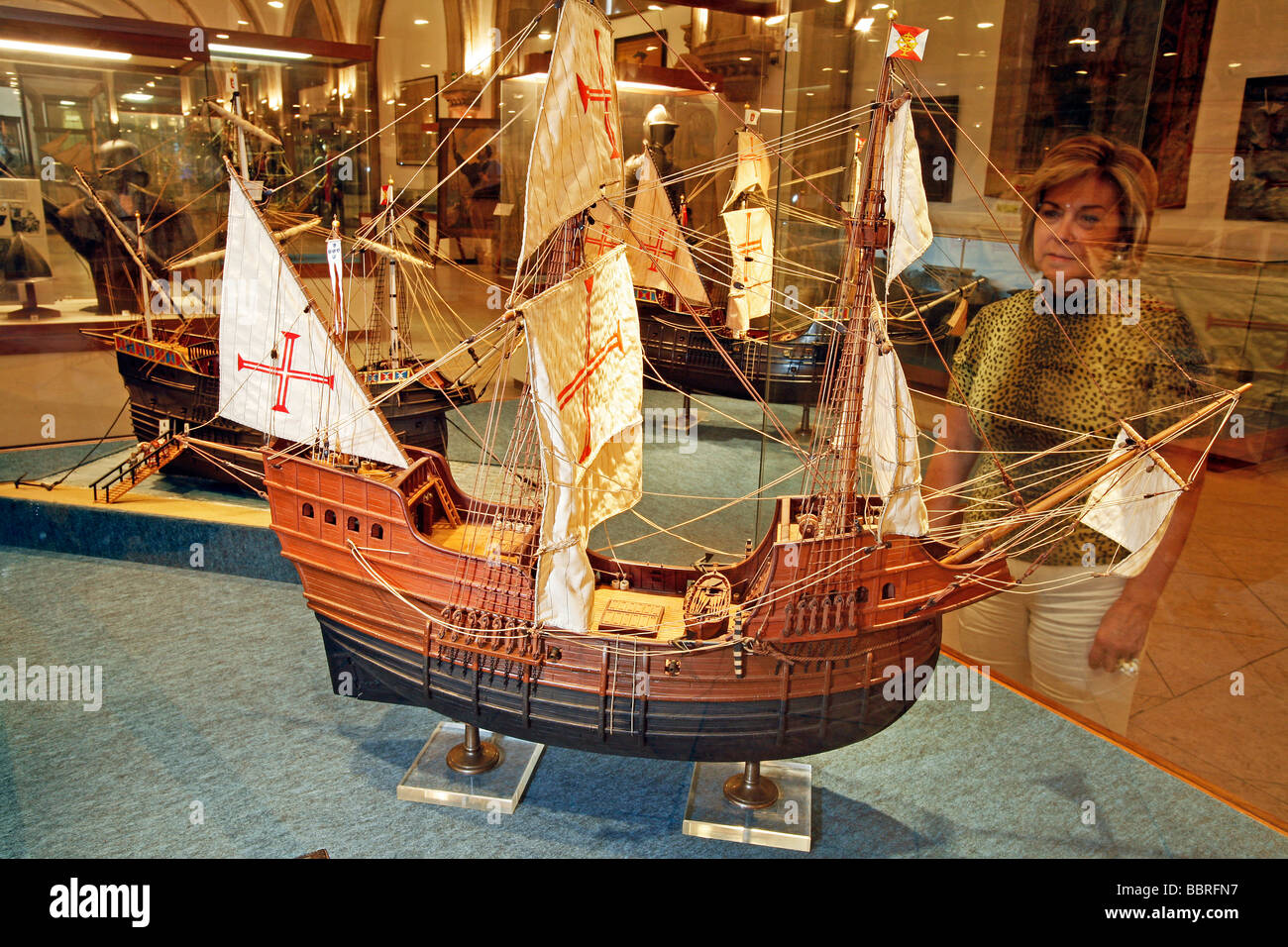 MODEL OF A BOAT, MUSEU DA MARINHA, MARINE MUSEUM, PORTUGAL, EUROPE ...