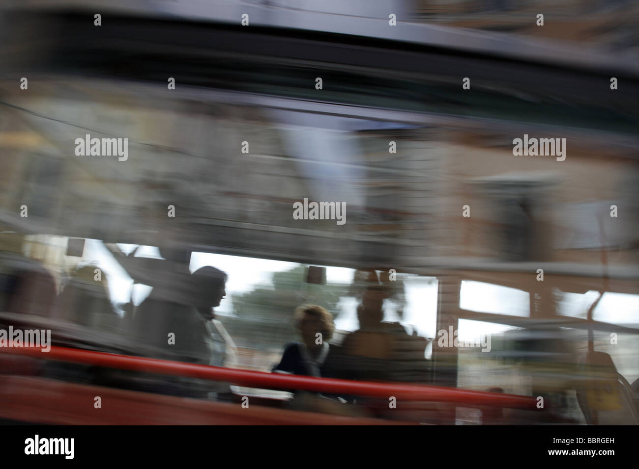 people on fast public transport bus in rome italy Stock Photo - Alamy