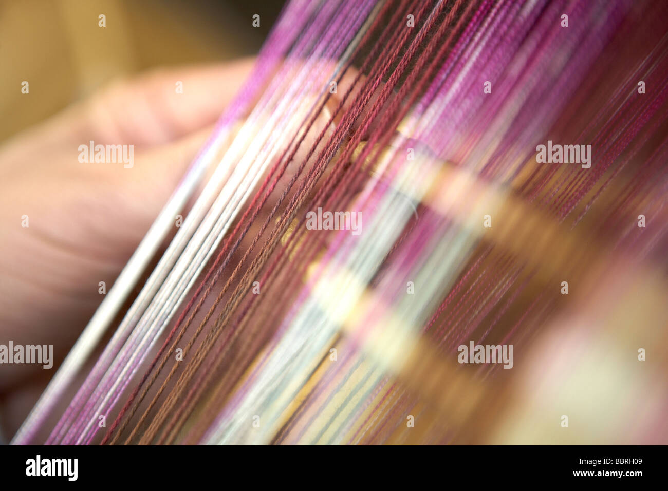 HAND WEAVING LOOM CLOSE UP Stock Photo - Alamy