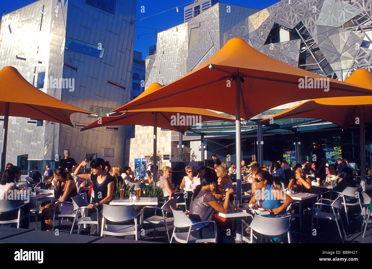 federation square flinders street melbourne victoria australia Stock ...