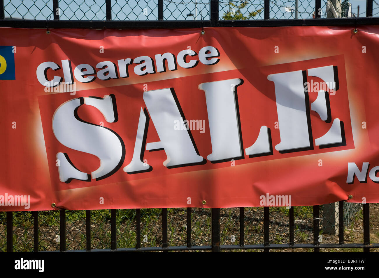 Clearance sale banner advert Stock Photo - Alamy