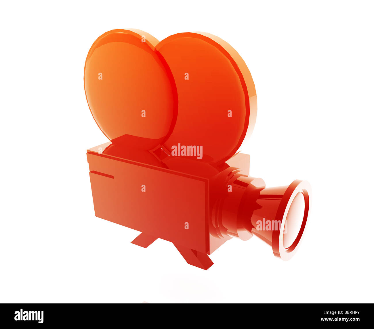 Old film camera illustration glossy metal style isolated Stock Photo ...