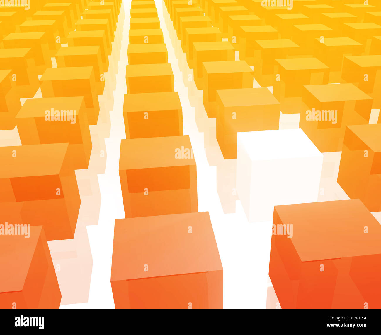 Unique special cube among many other cubes Stock Photo - Alamy