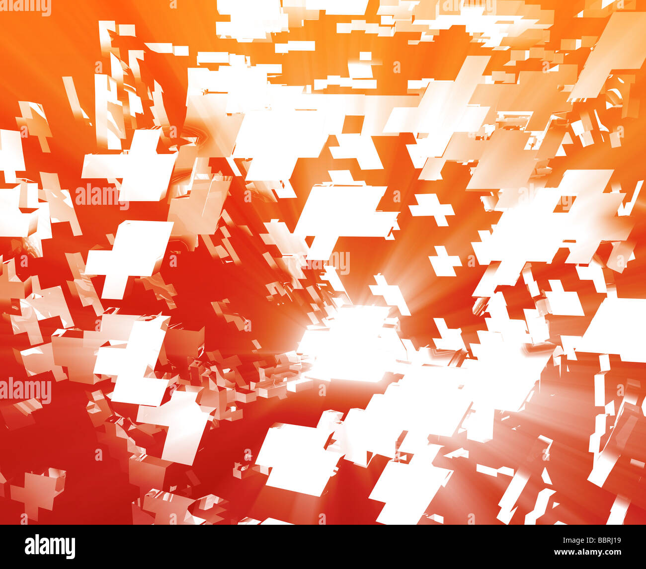 Abstract background illustration of shattered exploding geometric ...
