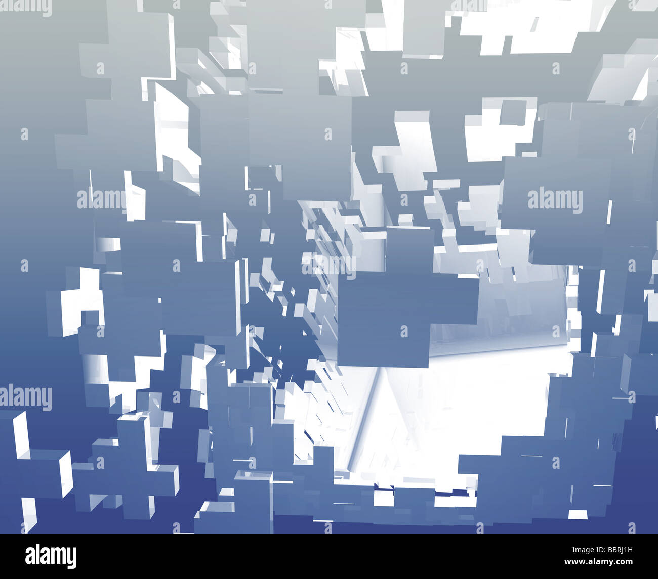 Abstract background illustration of shattered exploding geometric shapes Stock Photo - Alamy