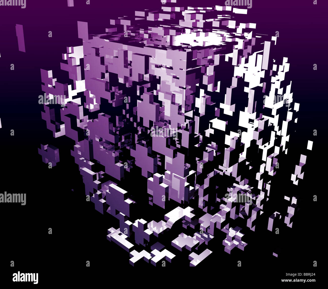 Abstract background illustration of shattered exploding geometric ...