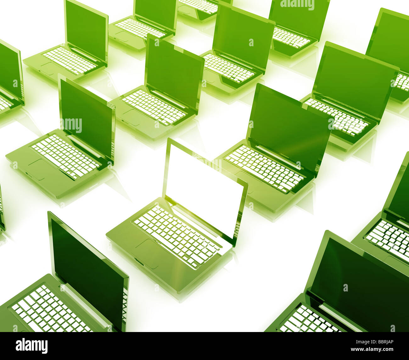 Grid of notebooks with one different special illustration Stock Photo ...