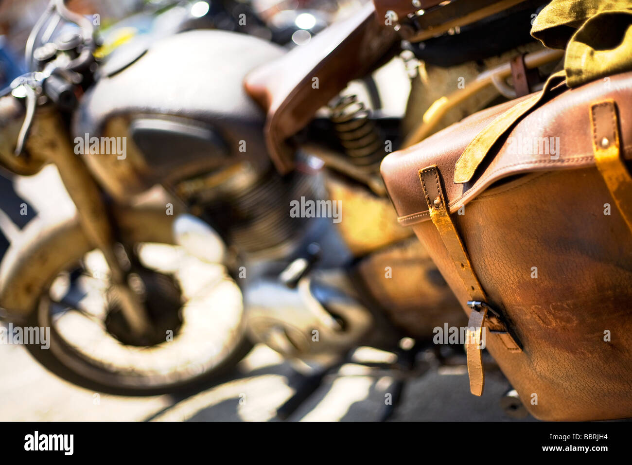 old postal service motorcycle Stock Photo - Alamy