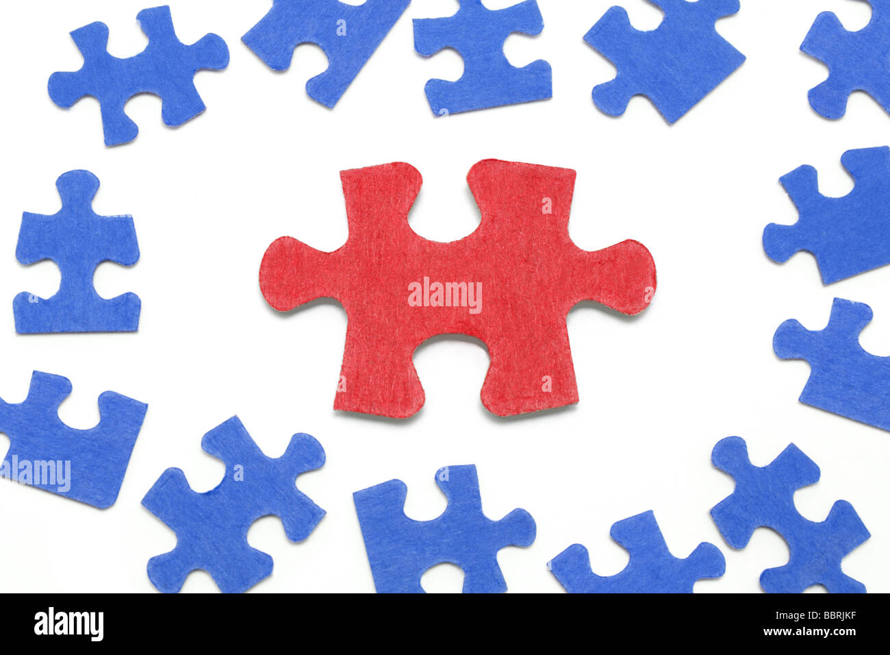 Red and Blue Jigsaw Puzzle Pieces Stock Photo - Alamy