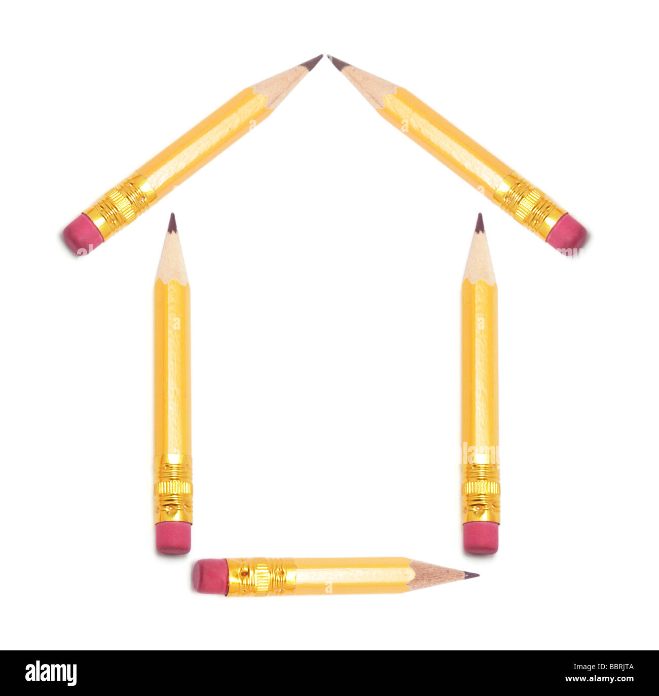 Arranged pencils Cut Out Stock Images & Pictures - Alamy