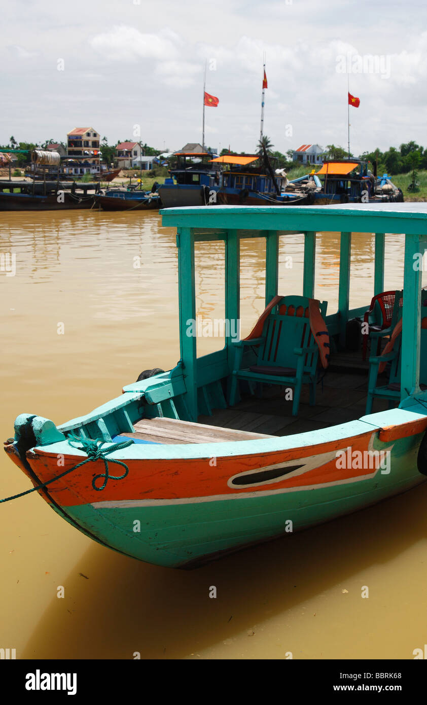 Colourful boat, "Thu Bon" River, "Hoi An", Vietnam Stock Photo - Alamy