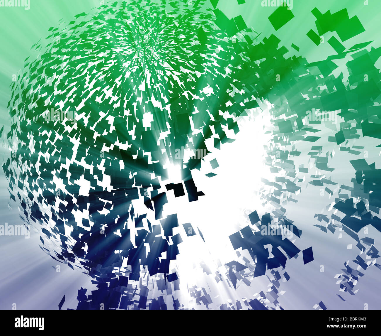 Abstract background illustration of shattered exploding geometric ...