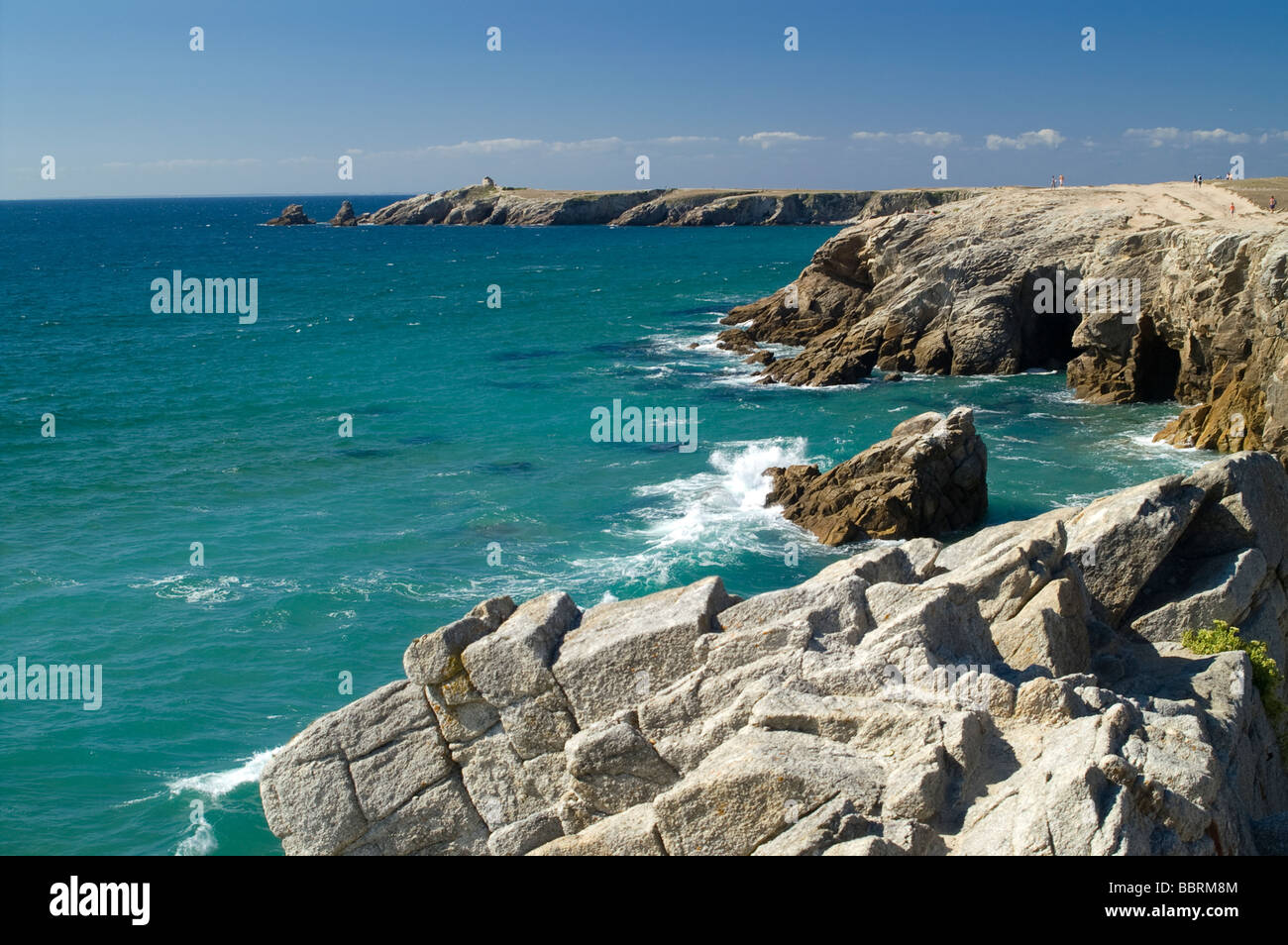 Cliffs and sea Cote Sauvage Britany France Stock Photo - Alamy