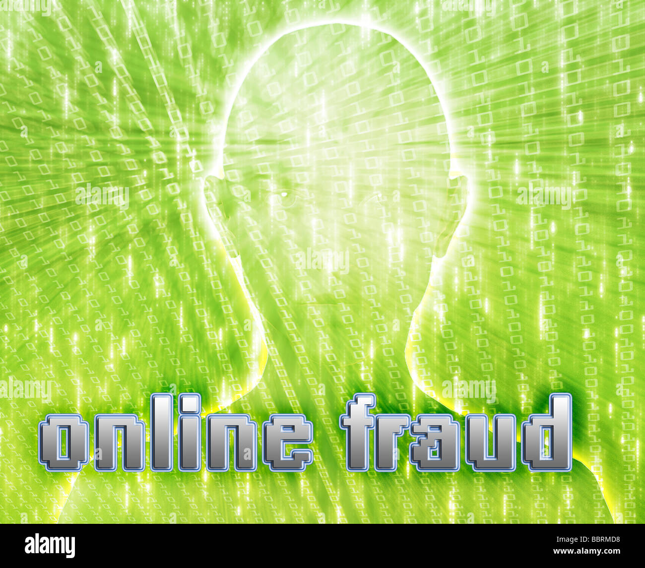 Cyber crime online fraud identity theft illustration Stock Photo - Alamy
