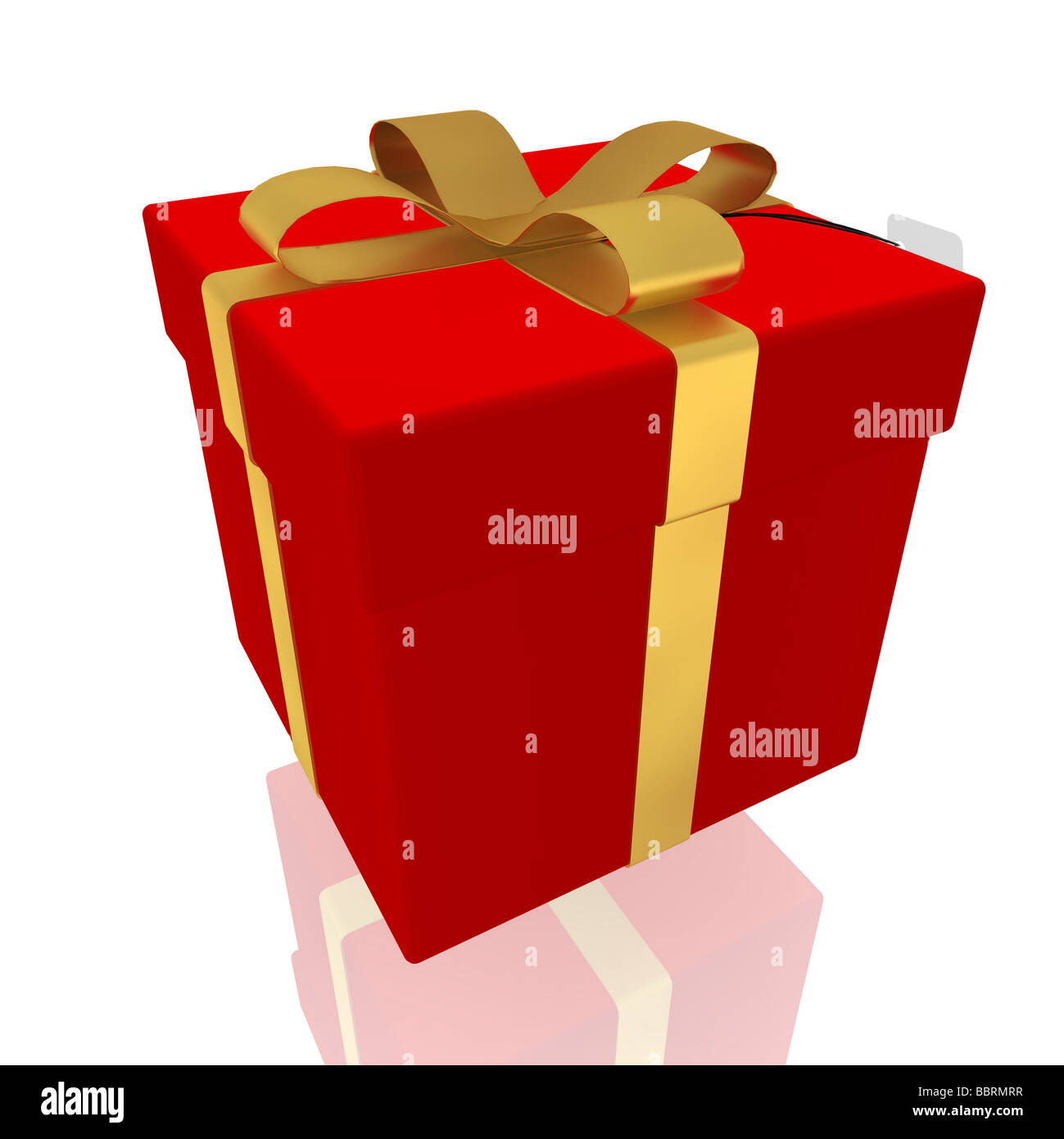 Wrapped fancy present illustration isolated red and gold Stock Photo ...