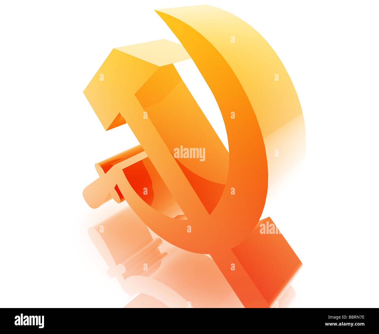Soviet USSR symbol illustration glossy metal style isolated Stock Photo ...