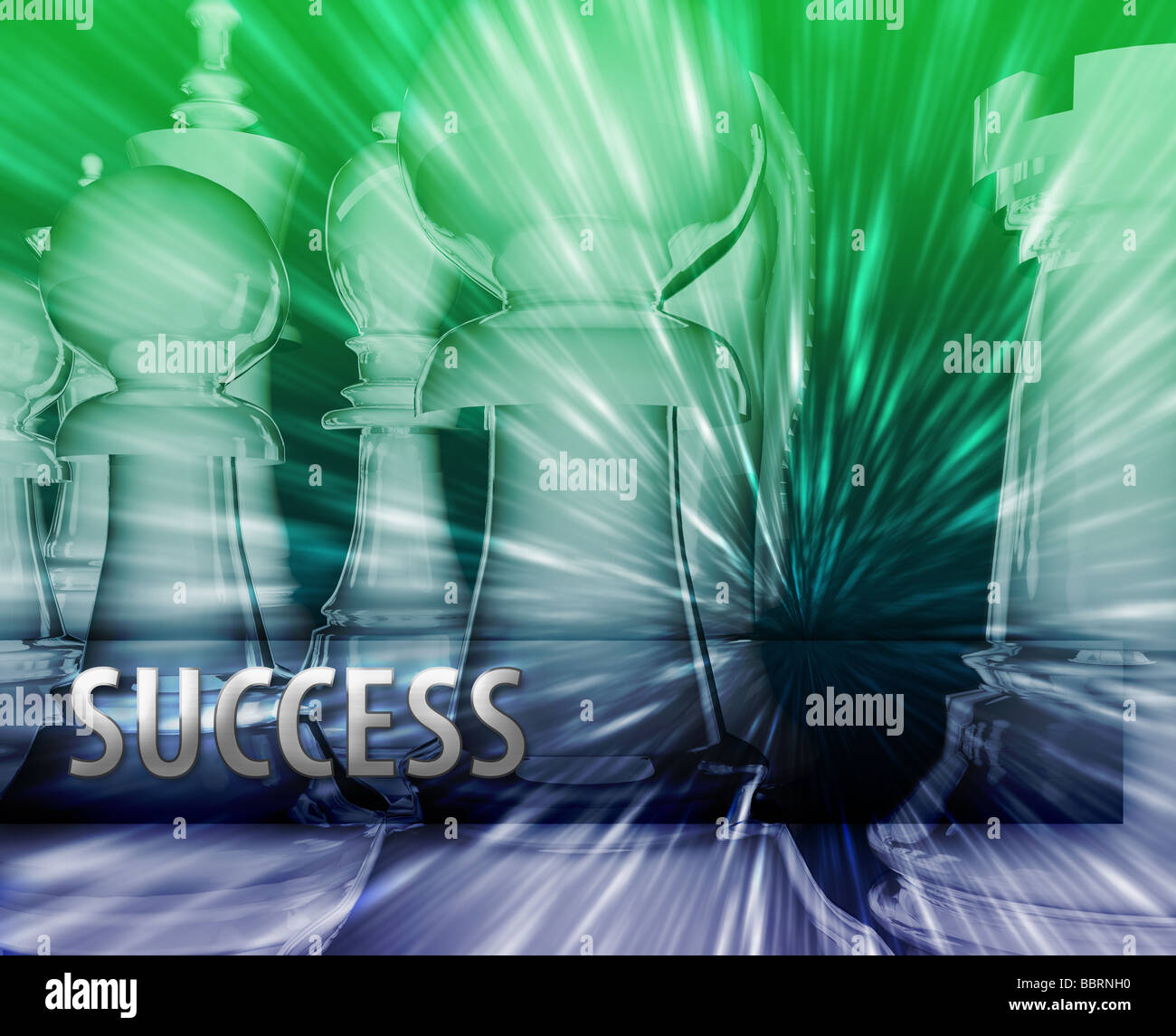 Abstract success business strategy management chess themed illustration ...