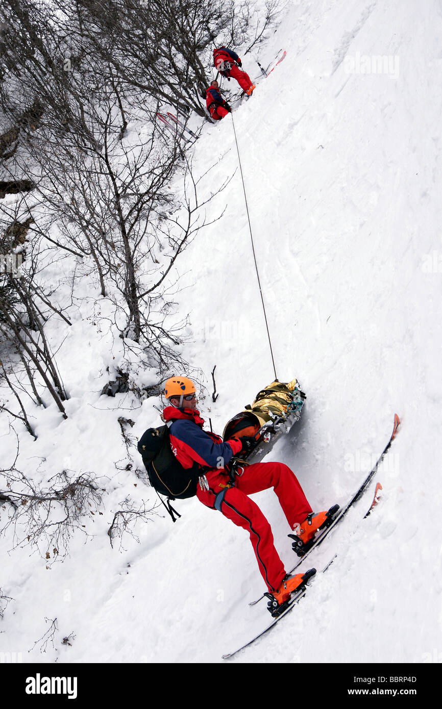 Mountain Rescue Stretcher Snow High Resolution Stock Photography and ...