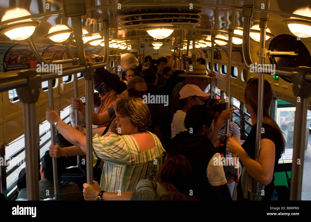 Bus crowded passengers inside hi-res stock photography and images - Alamy