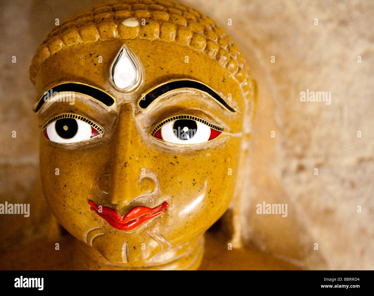 Polished Stone Statue Of Mahavira In A Jain Temple Jaisalmer Rajasthan ...