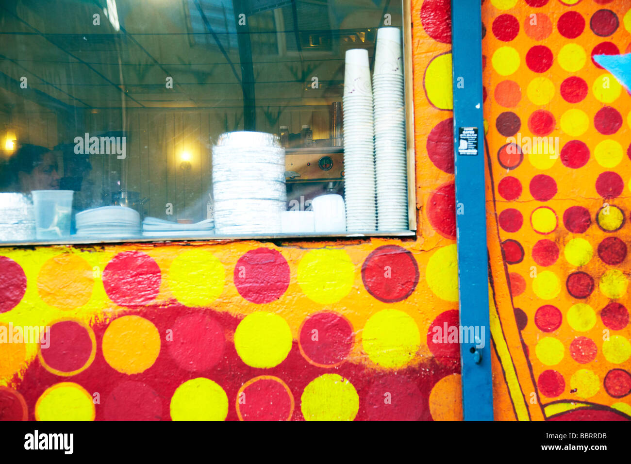 bright colored cafe, New York Stock Photo - Alamy