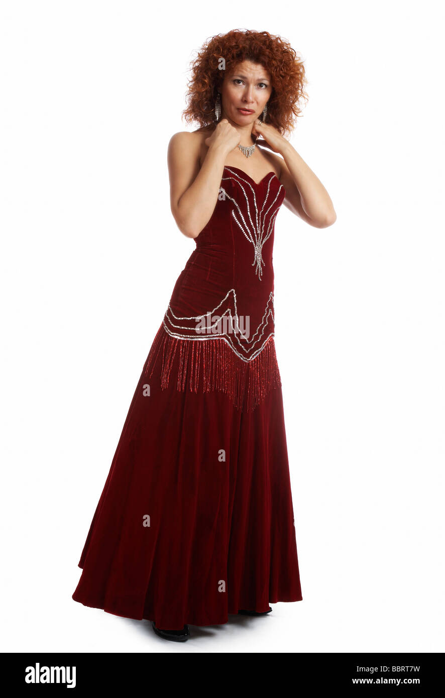 The opera singer on a white background Stock Photo - Alamy