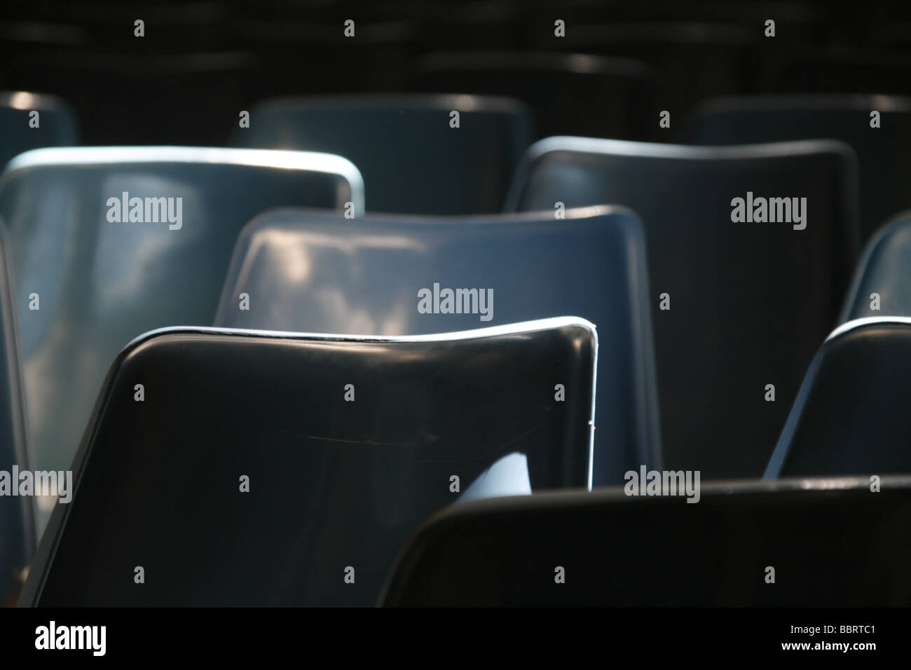 rows of empty plastic chairs in church in rome italy Stock Photo - Alamy