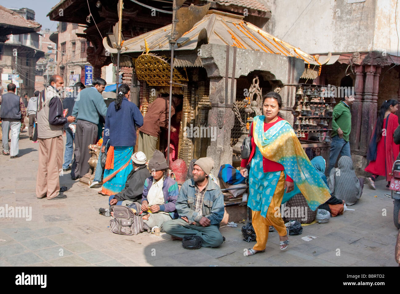 Kathmandu, Nepal. Ashok Binayak or Maru Ganesh Shrine, one of the four ...