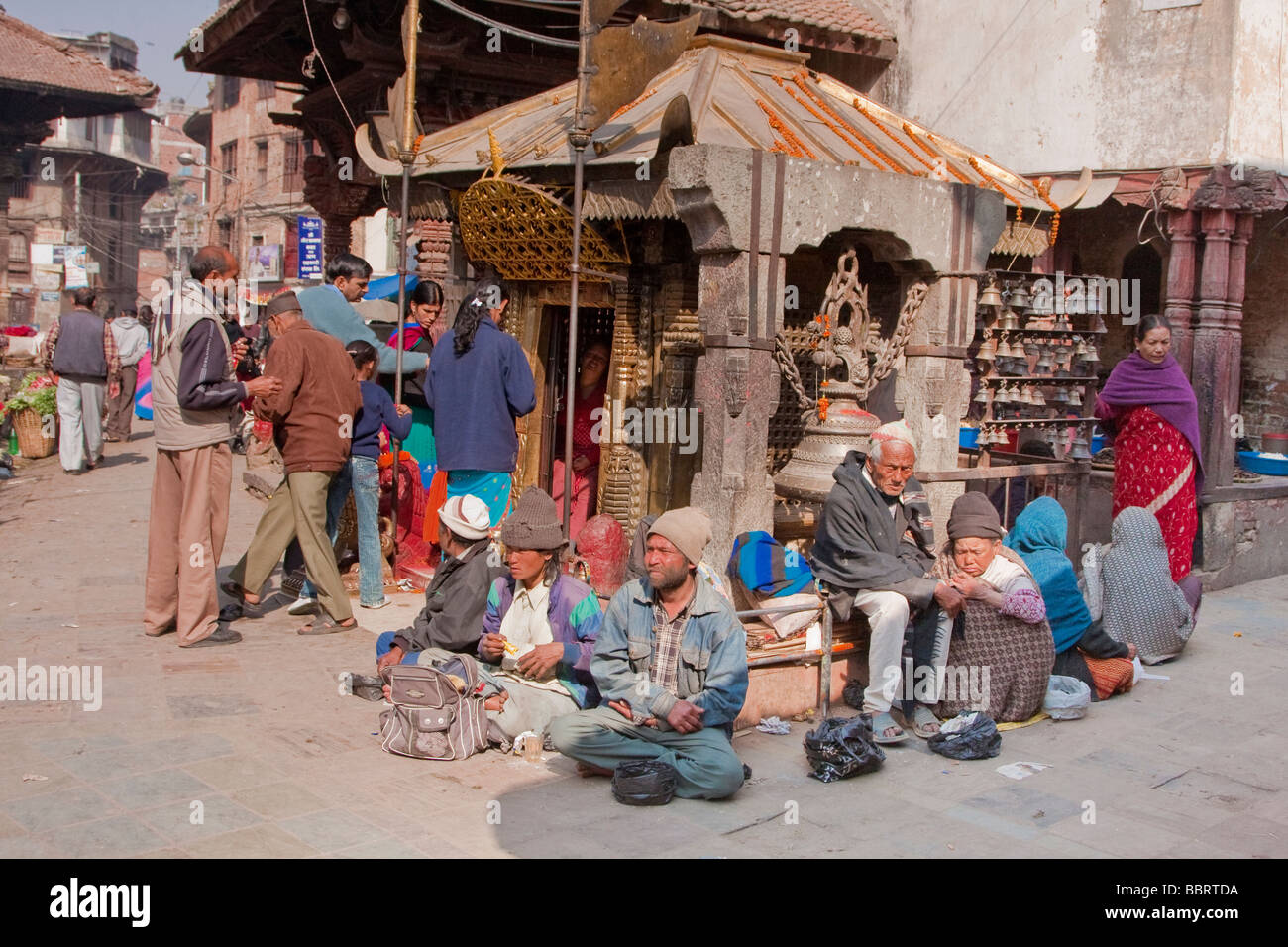 Kathmandu, Nepal. Ashok Binayak or Maru Ganesh Shrine, one of the four ...