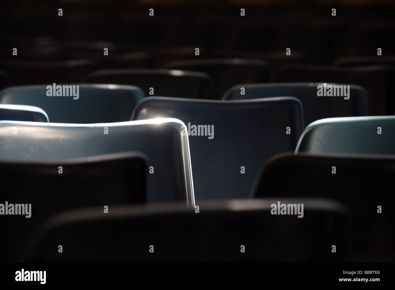 rows of empty plastic chairs in church in rome italy Stock Photo - Alamy