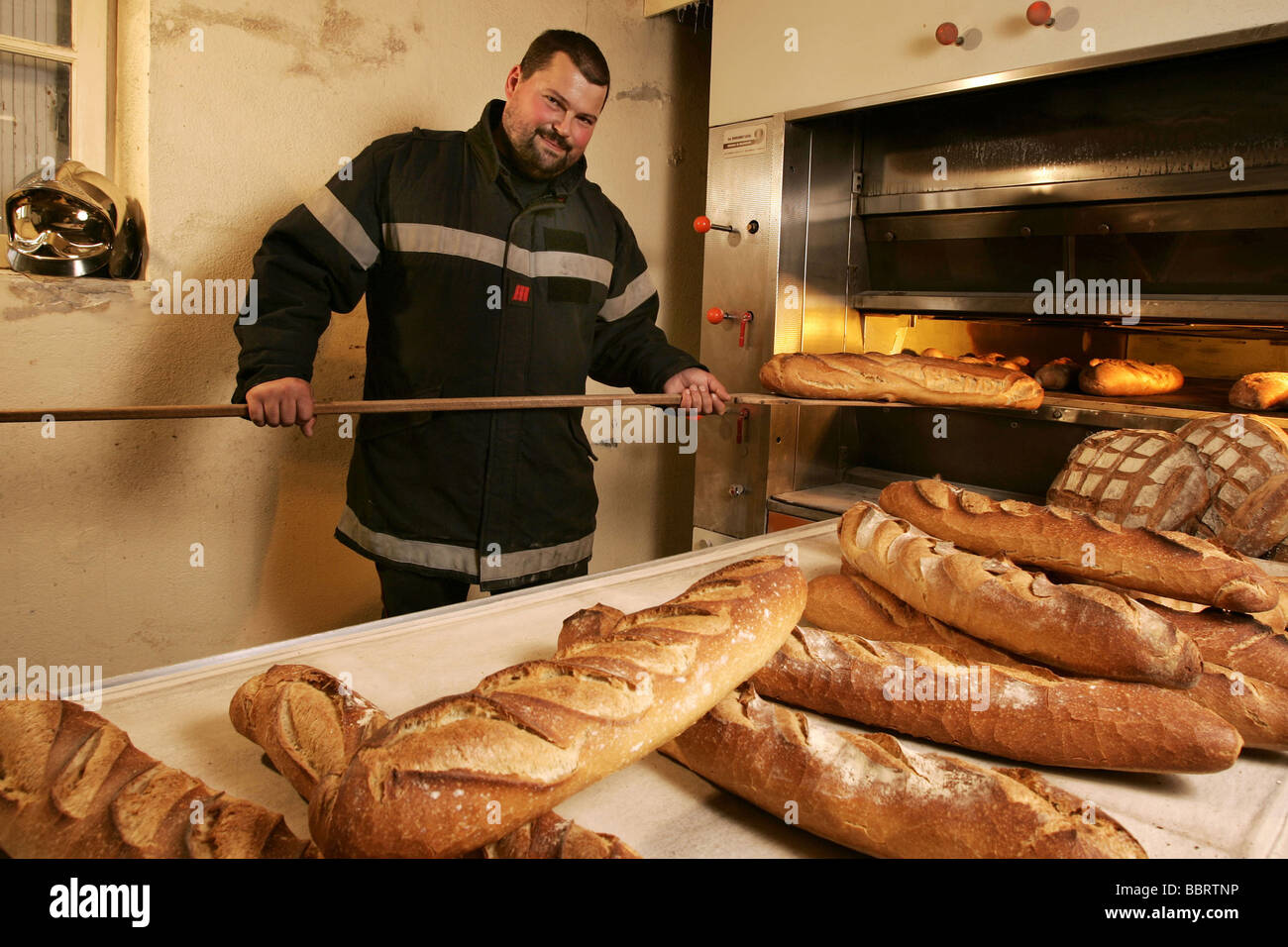 OLIVIER LERICHE, VOLUNTEER FIREFIGHTER AND BAKER IN ROUFIGNAC, DORDOGNE ...