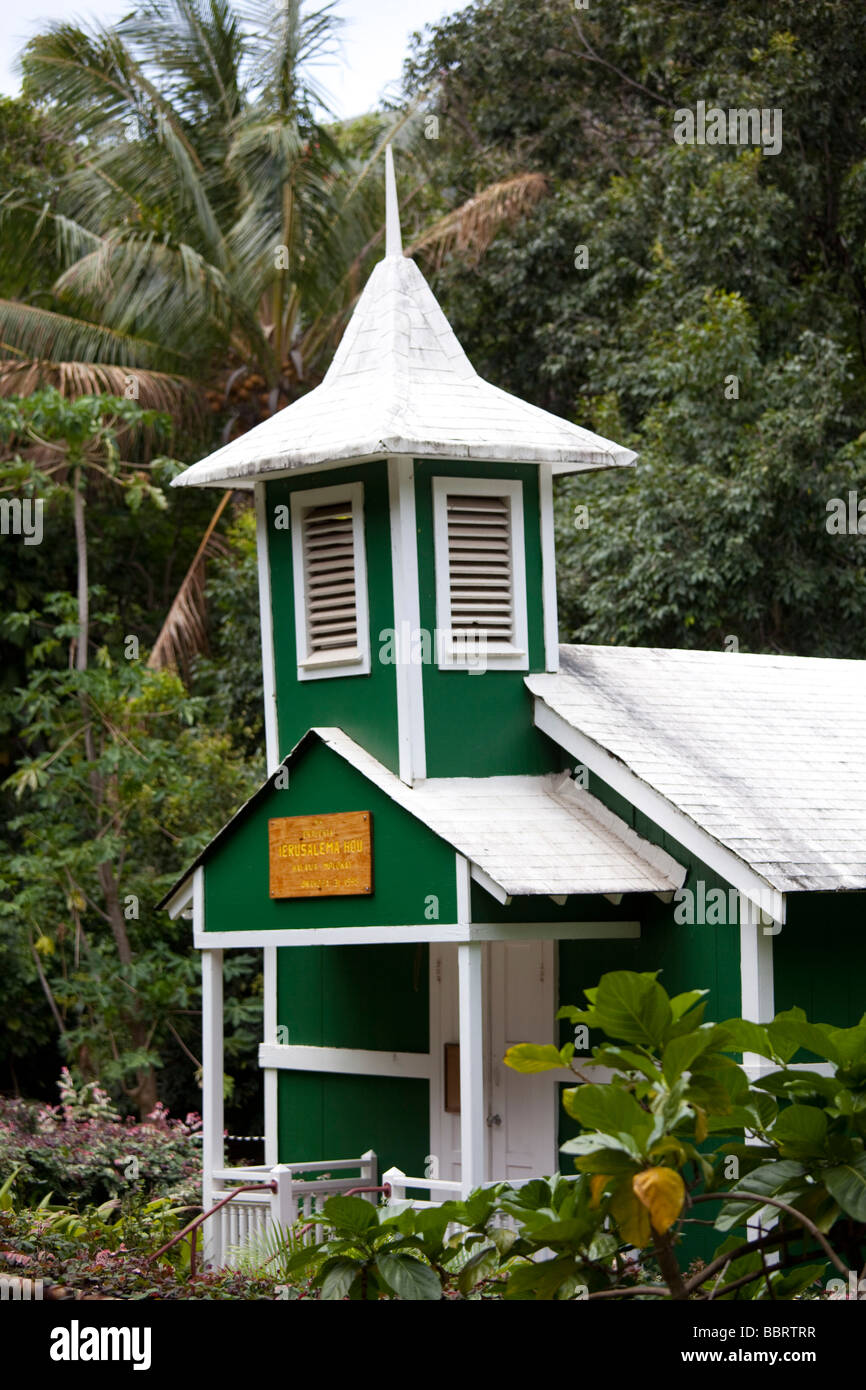 Jerusalem Hou Church Halawa Valley Molokai Stock Photo - Alamy