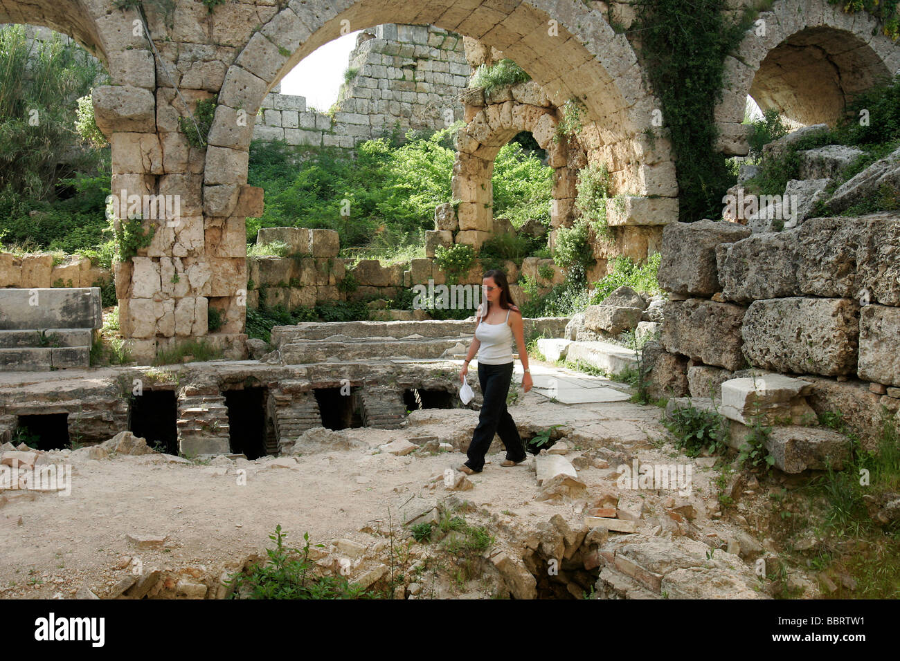 ANTIQUE SITE OF PERGE, 2 CENTURIES BC, ANTALYA REGION, TURKEY Stock ...
