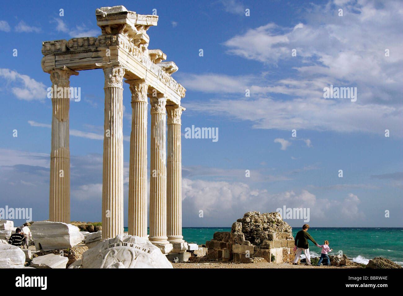 TEMPLE TO APOLLO, SIDE, ANTALYA REGION, TURKEY Stock Photo - Alamy