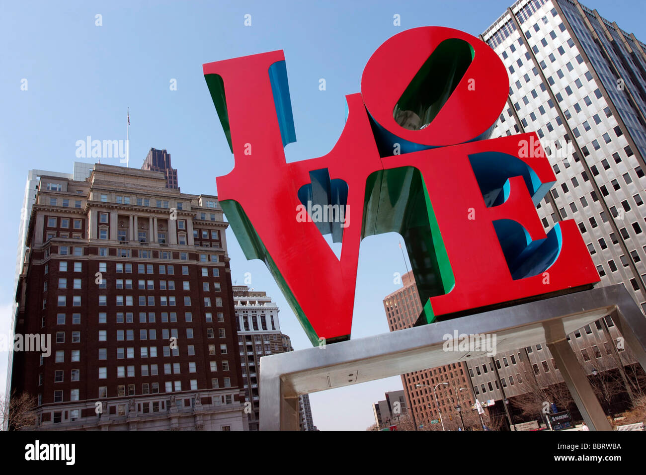 LOVE PARK IN PHILADELPHIA, THE LOVE SCULPTURE BY ROBERT INDIANA ...