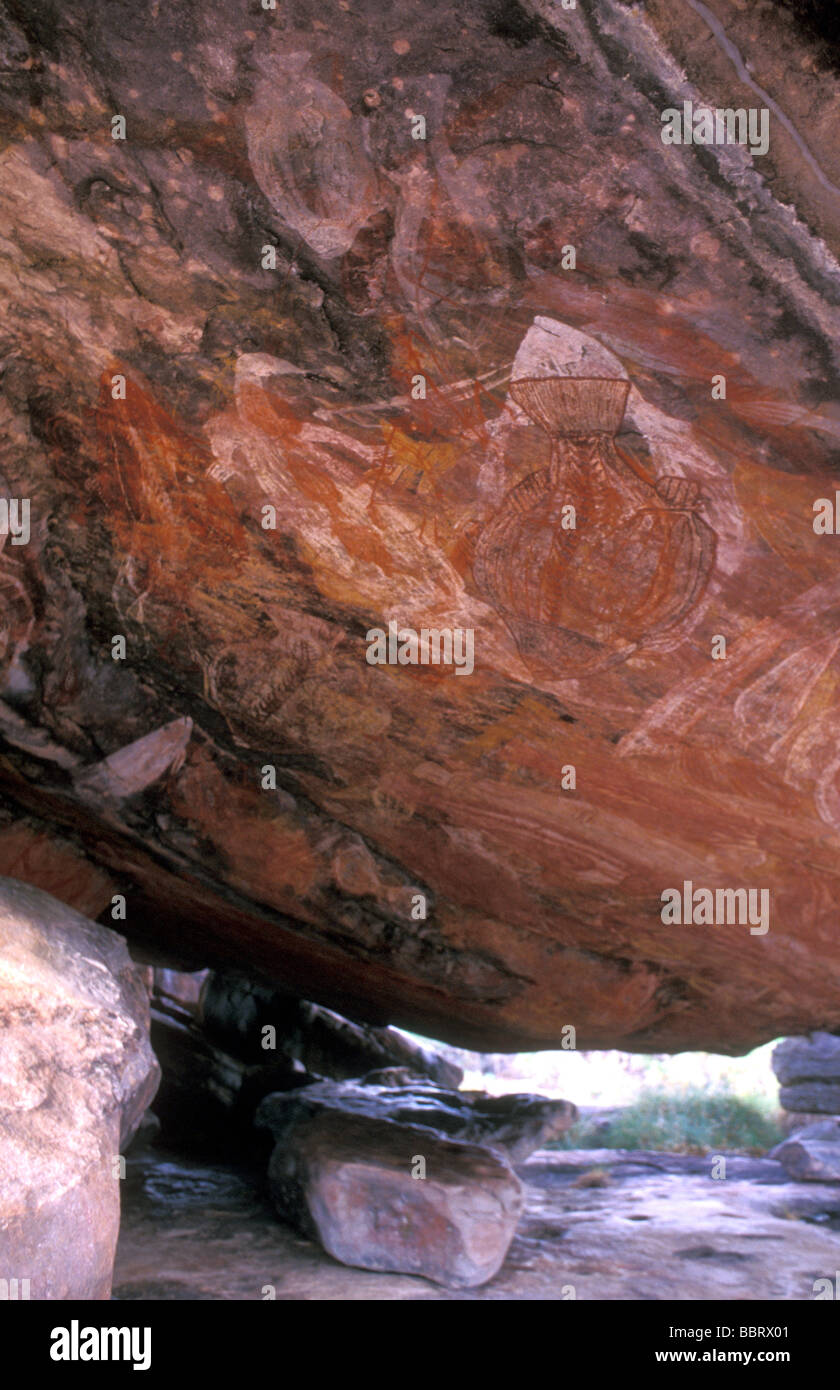 ubirr aboriginal rock art northern territory australia Stock Photo - Alamy