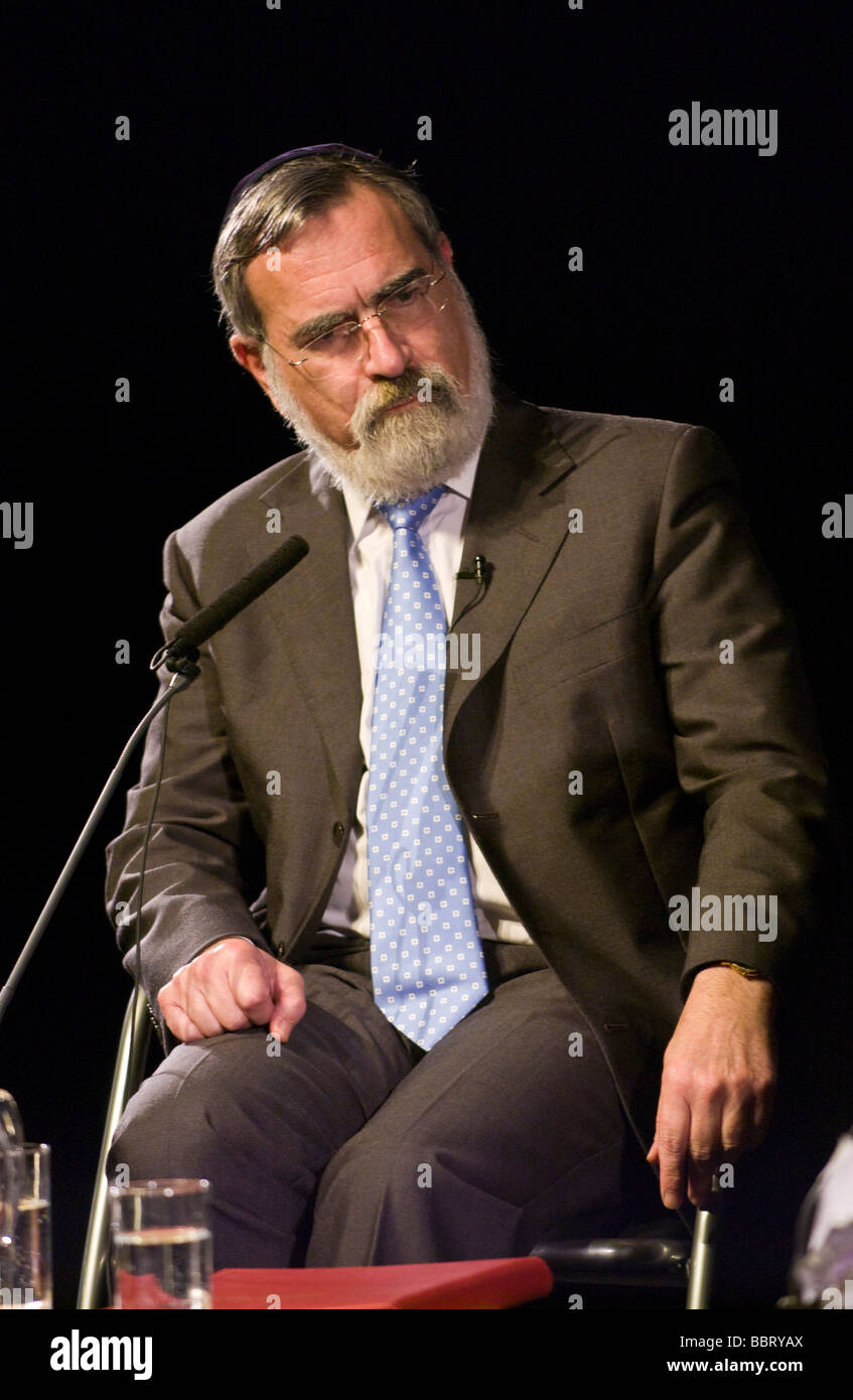Chief Rabbi Jonathan Sacks pictured at Hay Festival 2009 Stock Photo ...